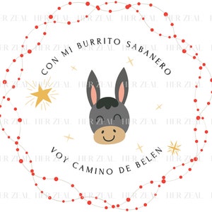 Con Mi Burrito Sabanero PNG, Feliz Navidad Digital Download, Spanish ...