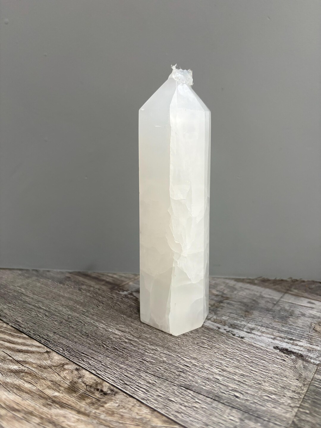 Polished Cloudy Milky Quartz Tower | 6” Crystal Point | Grounding ...
