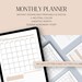 Undated Monthly Printable & Digital Planner / Monthly Overview / A4 A5 ...