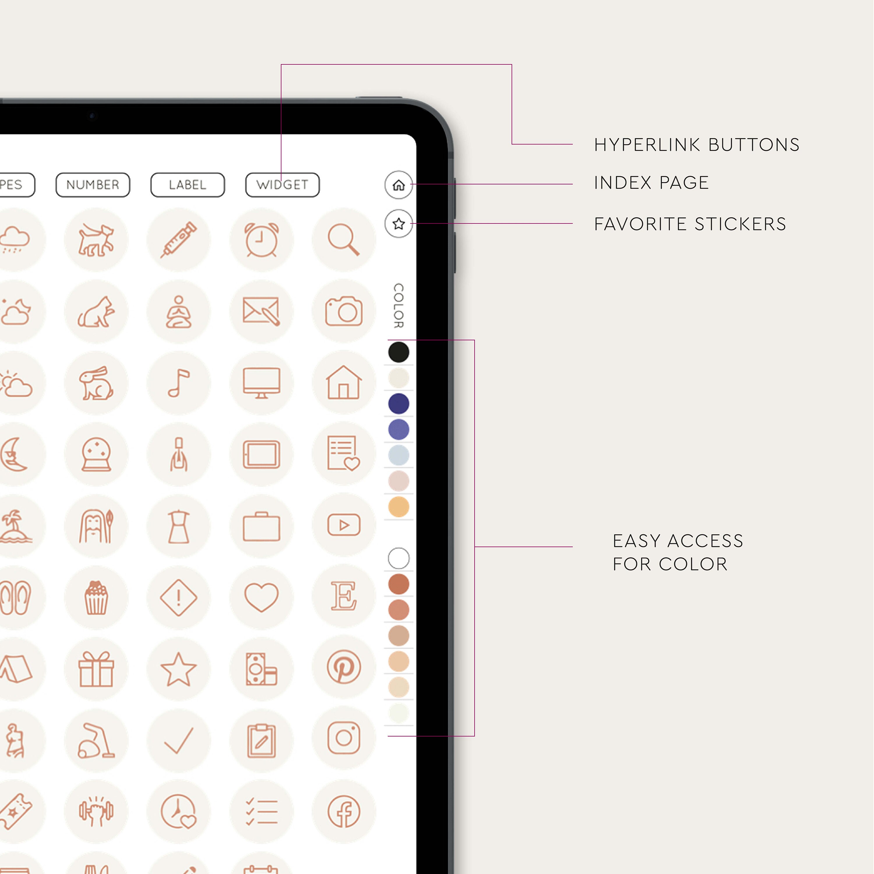 Digital Stickers Book for Goodnotes / Functional Digital Sticker Set ...