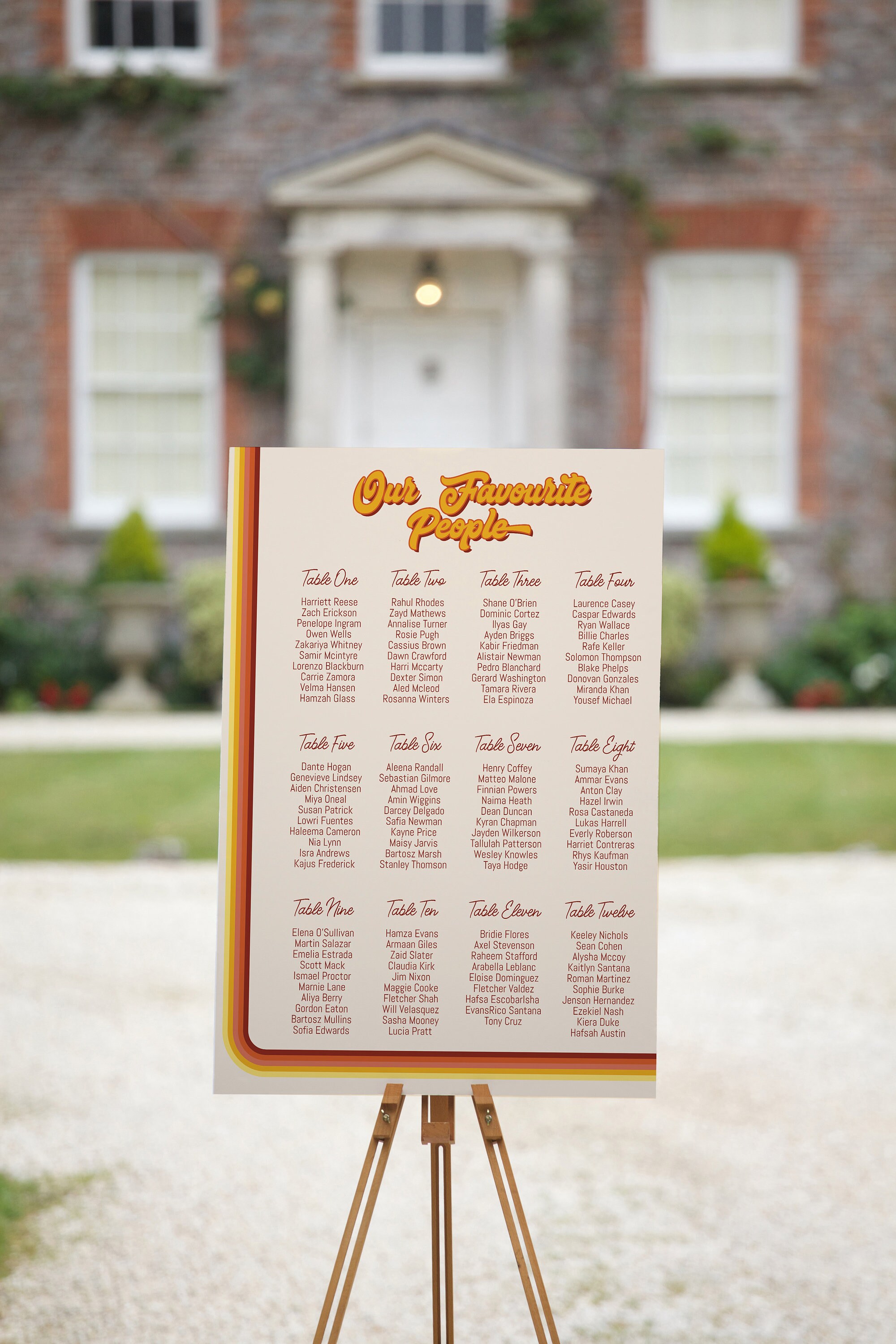 Retro Wedding Seating Chart Template, 70s and Disco Printable Reception ...