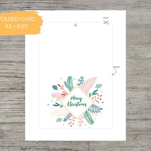 Digital Christmas Card Printable - Printable Folding Christmas Card ...