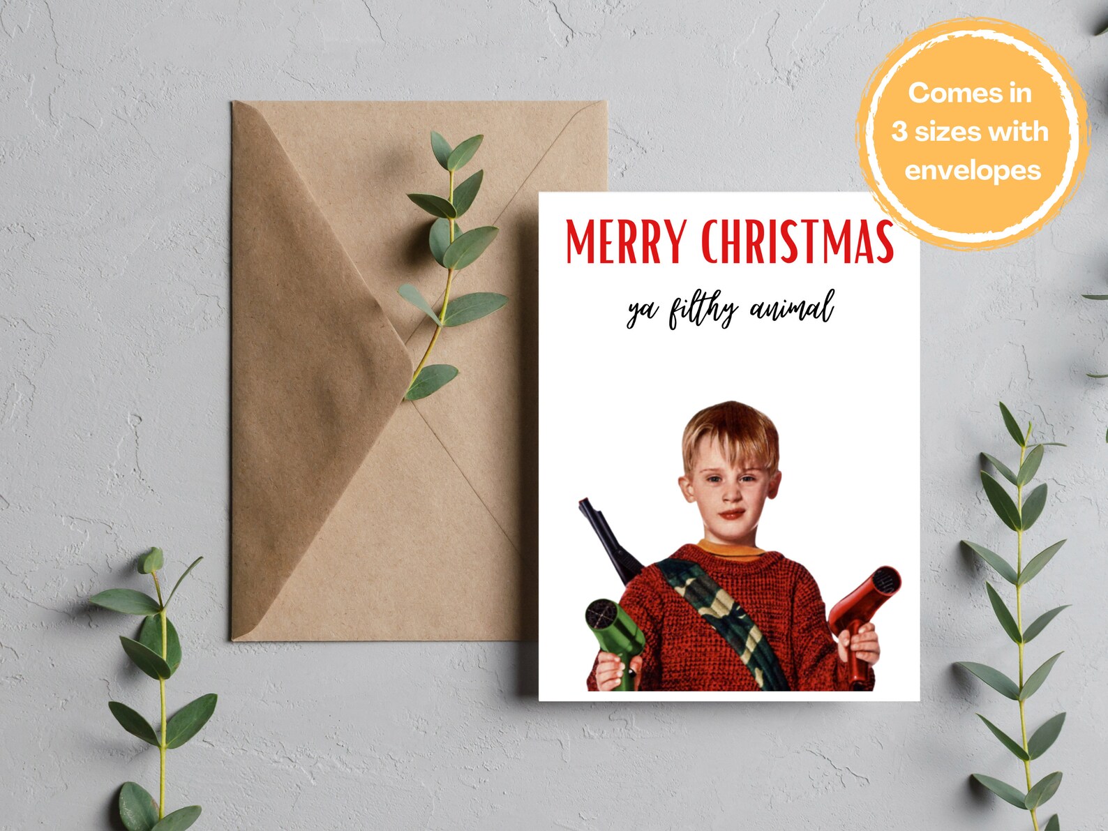 Home Alone Christmas Card - Filthy Animal Christmas Card - Home Alone ...