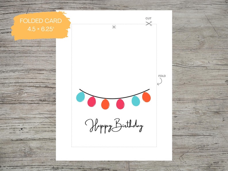 Balloon Birthday Card Birthday Baloons Birthday Cards - Etsy