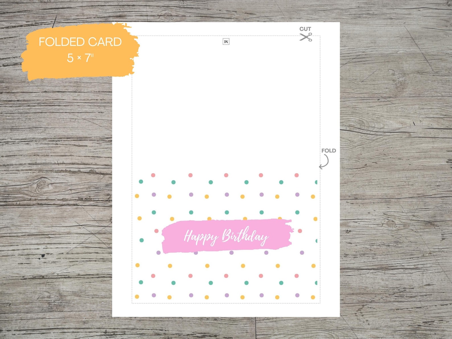 Happy Birthday Card - Printables Birthday Card - Polka Dot Birthday ...