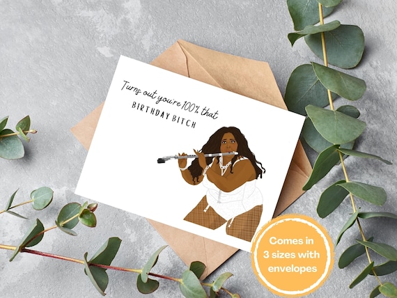 Lizzo Birthday Card Printable Birthday Card Card With - Etsy