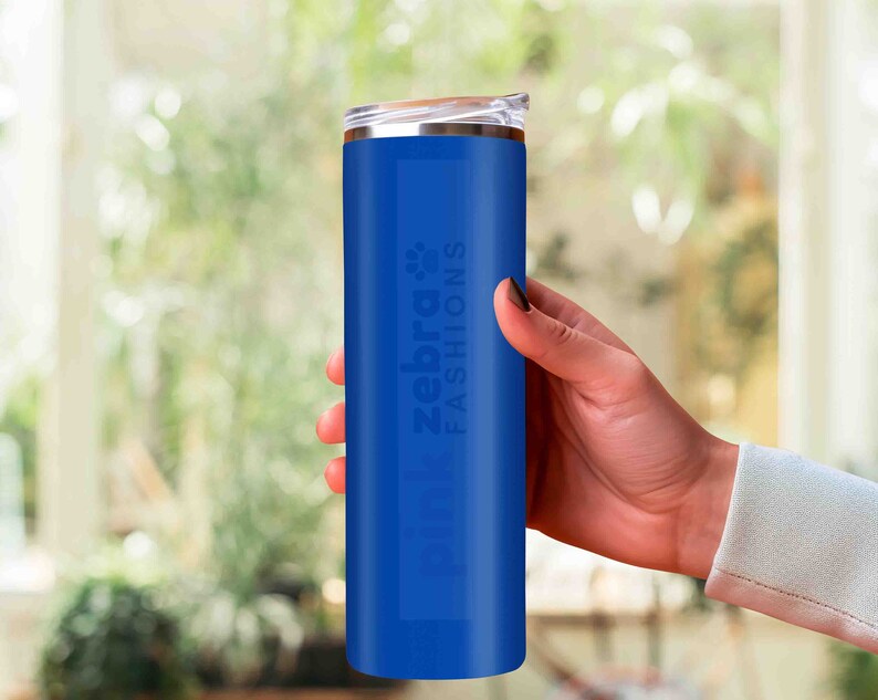 Cobalt Blue Tumbler Wrap SVG, 20 Oz Skinny Tumbler Template Sublimation ...