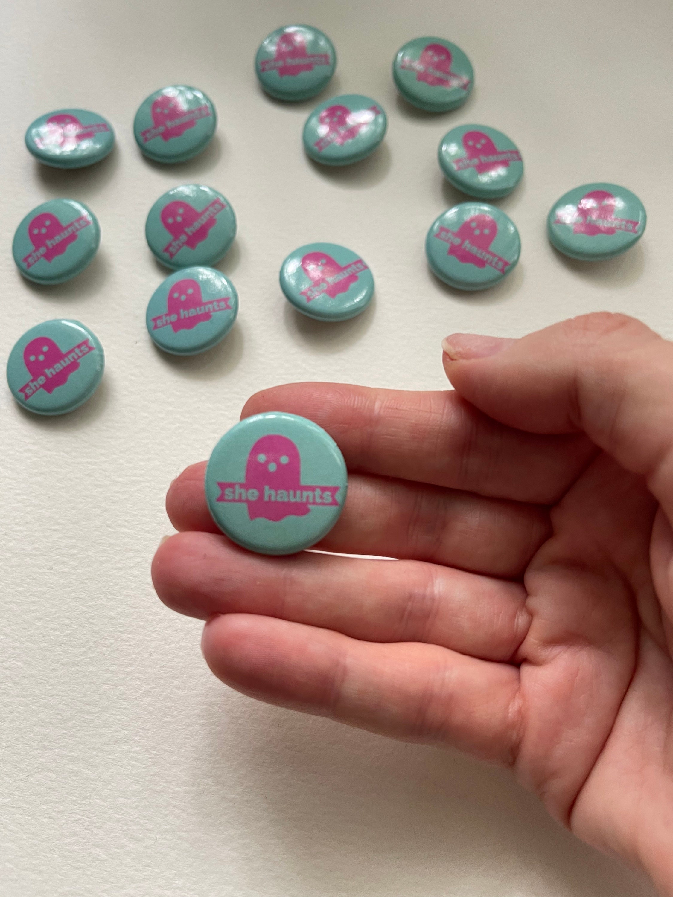 She Haunts Logo 1” Round Button - Etsy