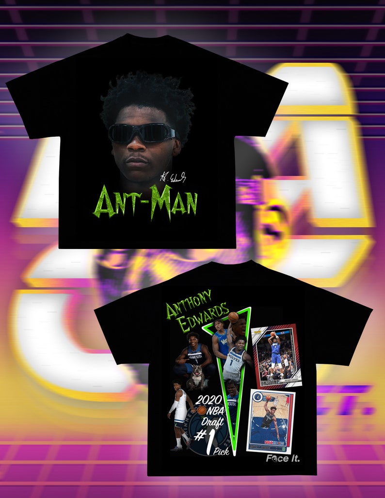 ANTHONY EDWARDS T-SHIRT Rapper Tee Bootleg Tee Nba Finals Steph Curry ...