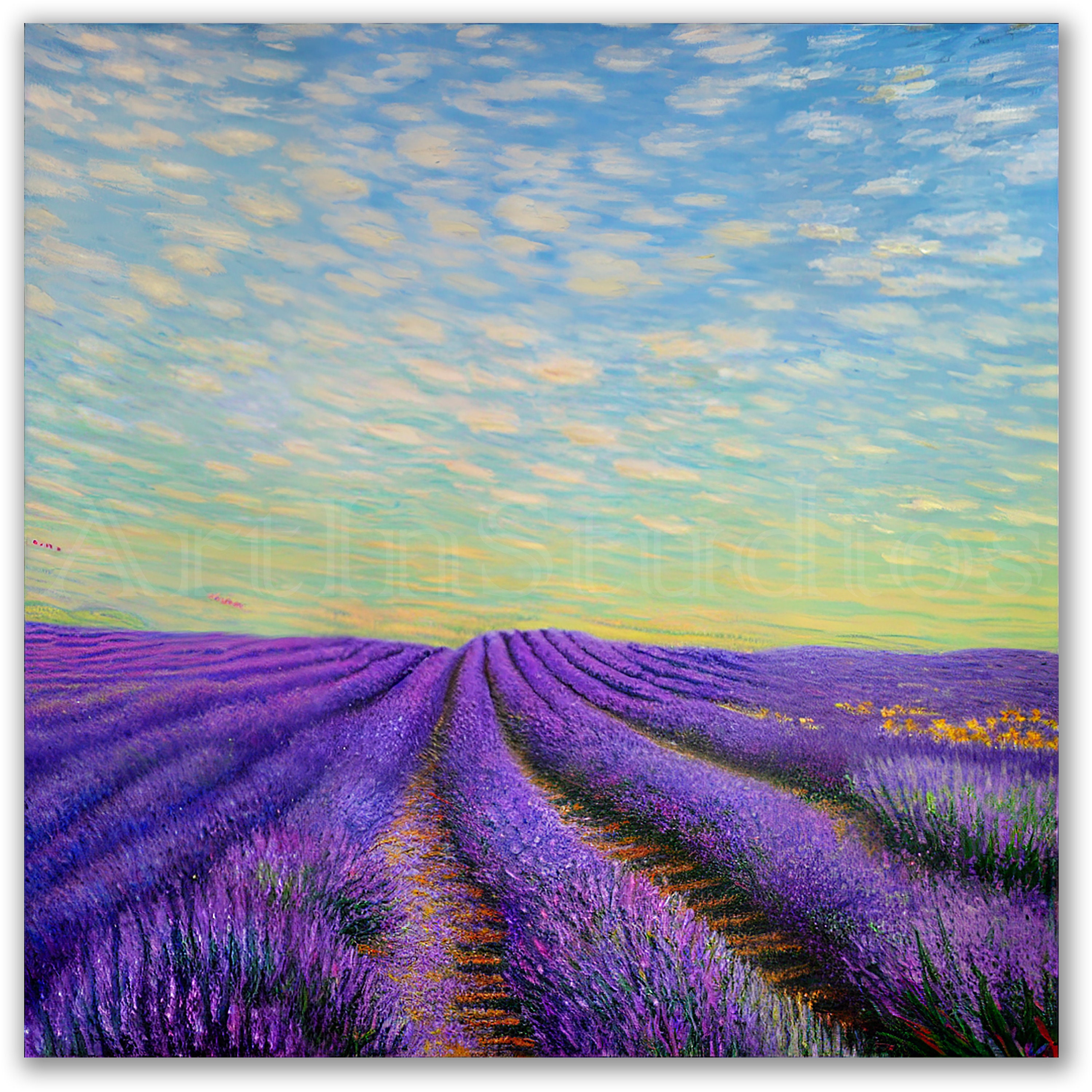 Blooming Lavender Fields Art, AI Art, AI Created, Digital Art ...