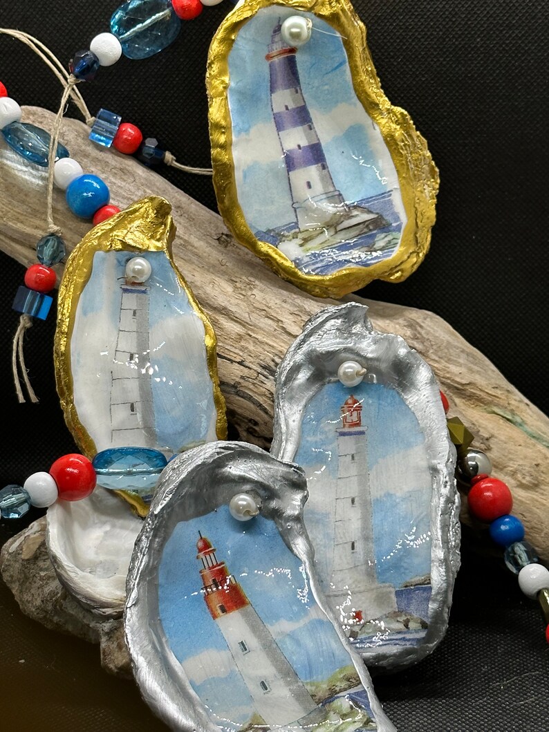 LIGHTHOUSE OYSTERSHELL ORNAMENT - Etsy