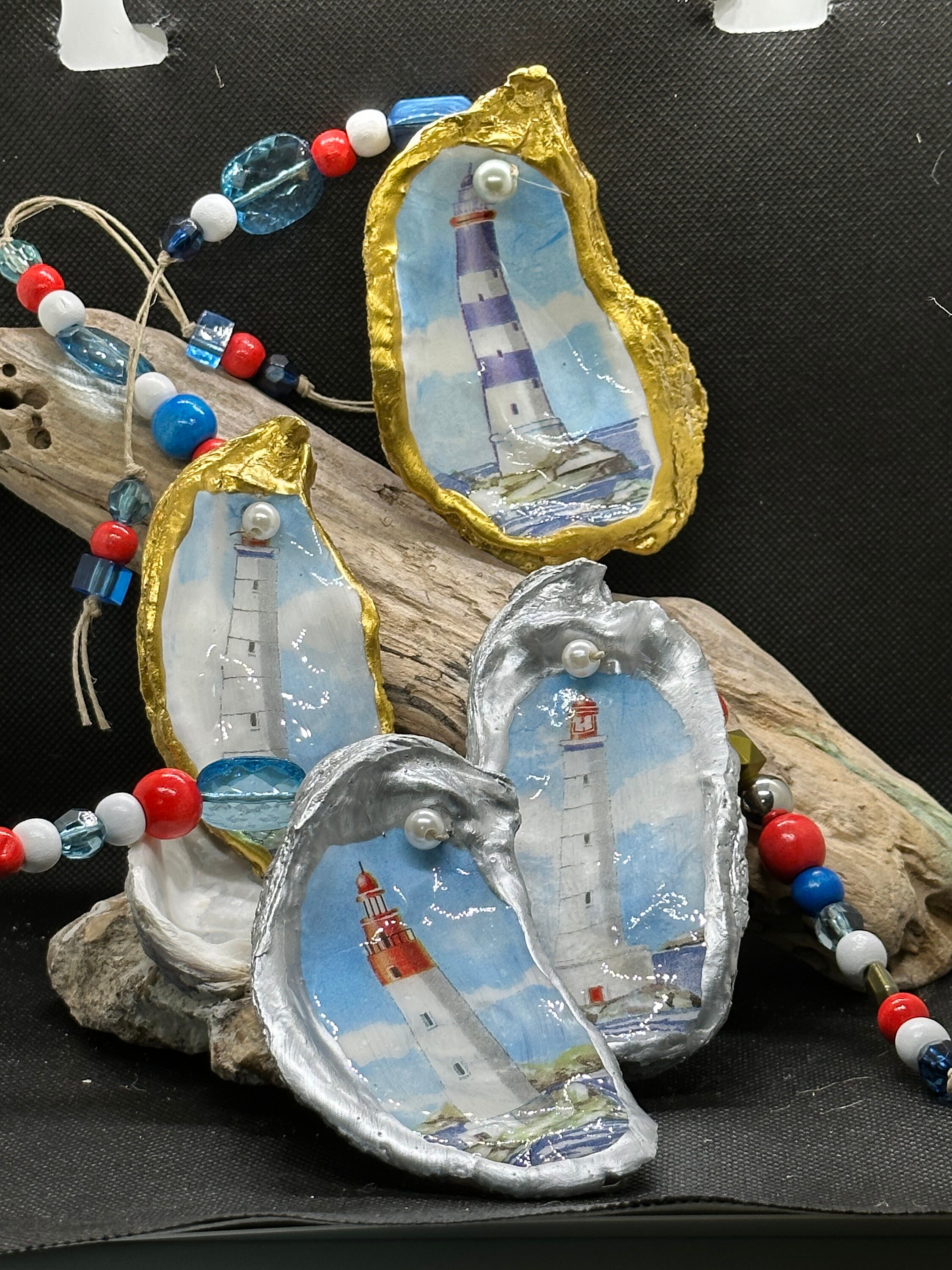 LIGHTHOUSE OYSTERSHELL ORNAMENT - Etsy