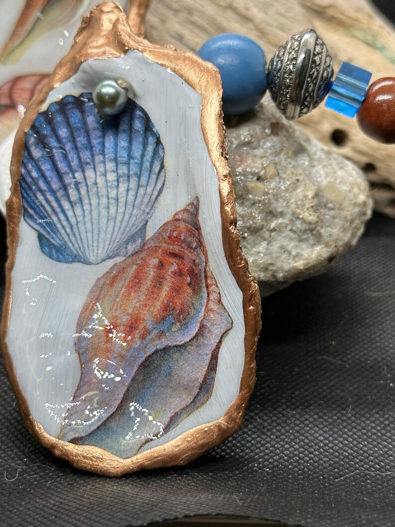 SHELL DECOUPAGED ORNAMENT - Etsy