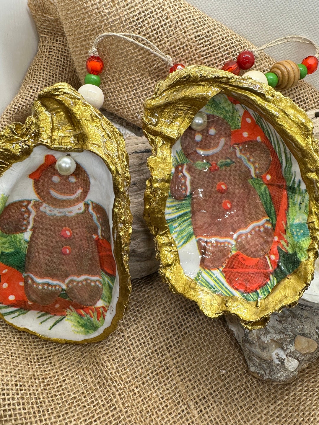 Gingerbread Ornament Set - Etsy