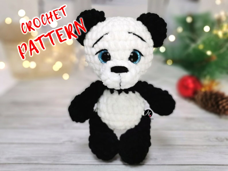 Crochet Pattern Panda Bear Amigurumi Stuffed Animal Panda - Etsy