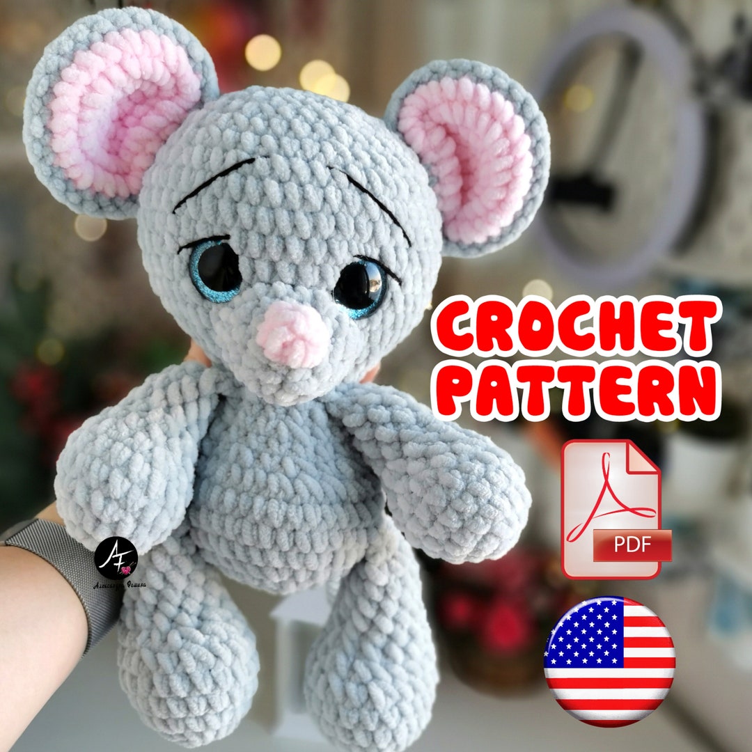 Plush Pattern Mouse Crochet Pattern Mouse PDF English Plushie Pattern ...