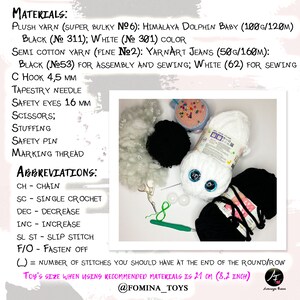 Crochet Pattern Panda Bear Amigurumi Stuffed Animal Panda Pattern PDF ...