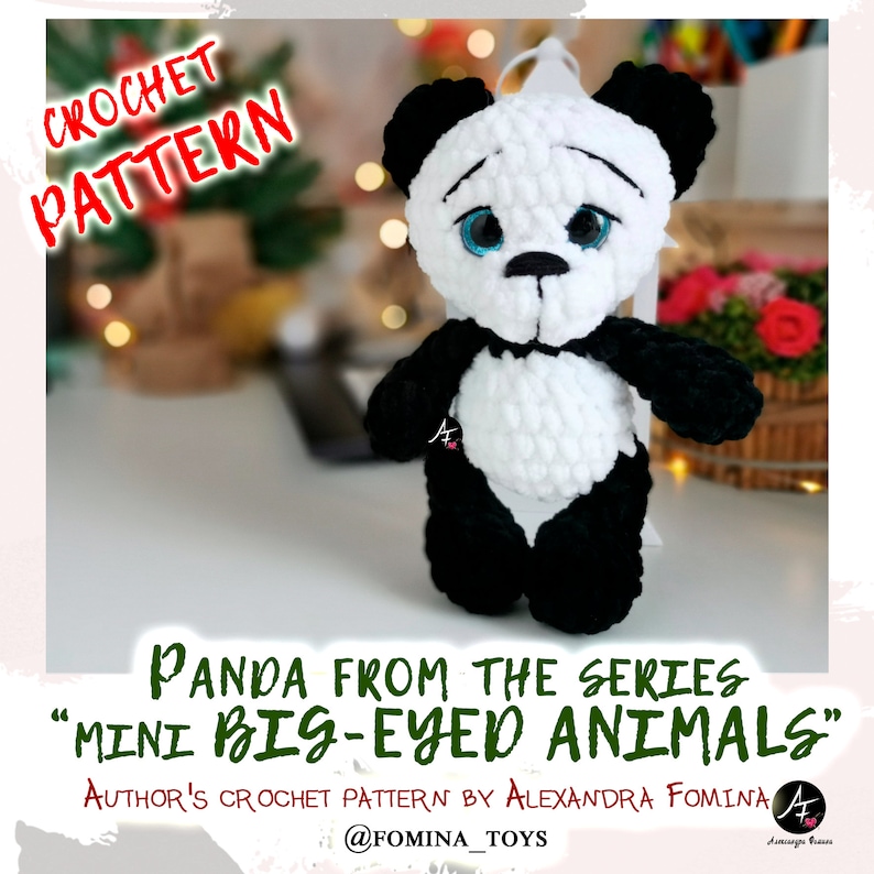 Crochet Pattern Panda Bear Amigurumi Stuffed Animal Panda - Etsy