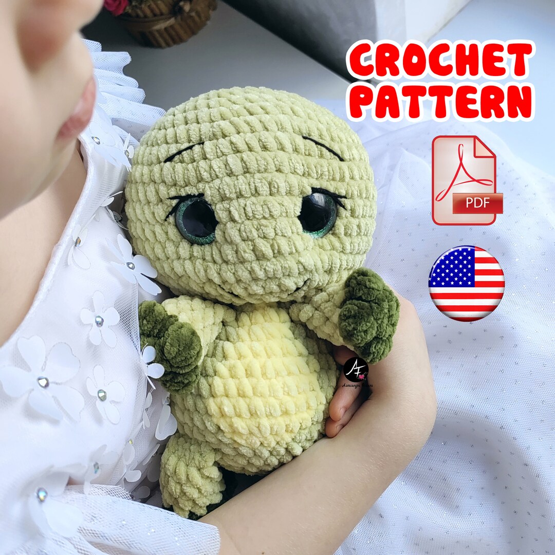 Crochet Patterns Turtle Plush PDF English Crochet Turtle Plush Pattern ...