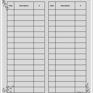 Printable Expense Tracker 2024 PDF Grey Lilly Flowers - Etsy