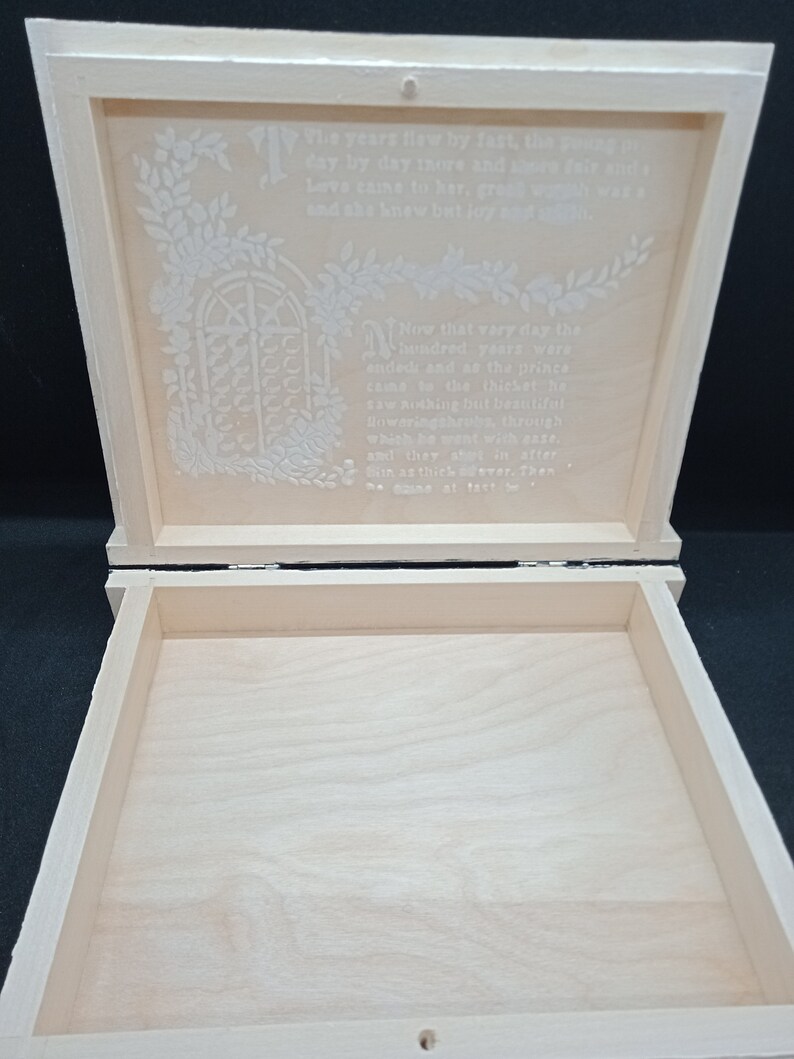 Wooden Box, Book Shape Box, Forest Theme, Unique Gift, Hand Made, Hand ...