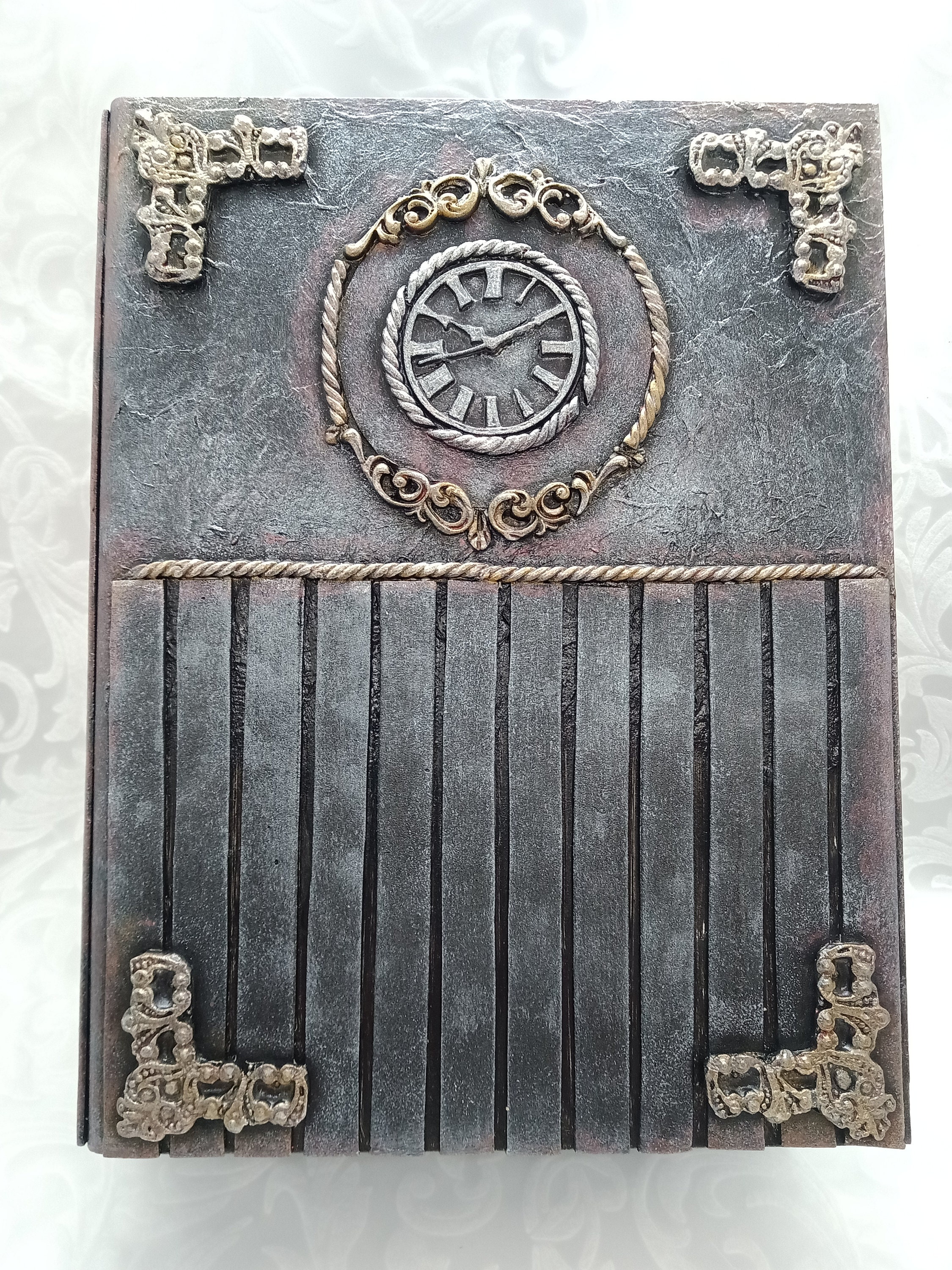 Wooden Rectangle Cuboid Book Shape Box, Hand Made, Hand Decorated ...