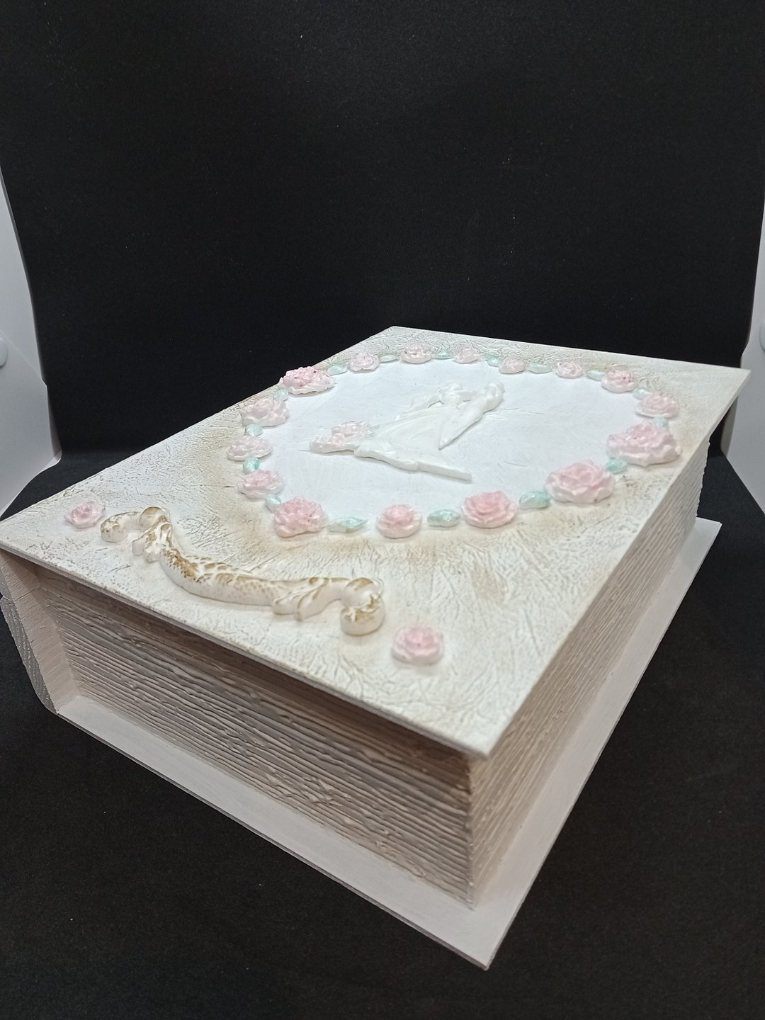 Wooden Rectangle Cuboid Book Shape Box, Wedding Box, Hand Made, Hand ...