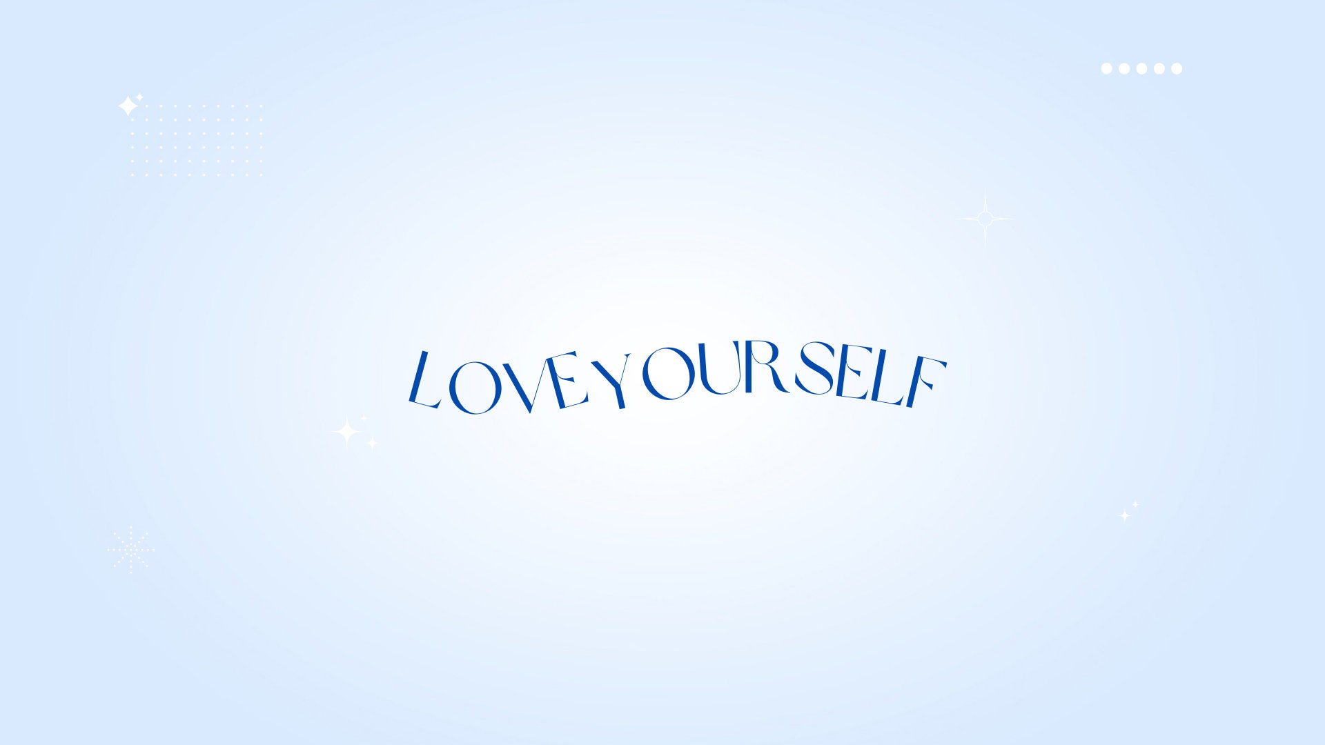 Love Yourself Blue Stars 1920x1080 Wallpaper Download - Etsy