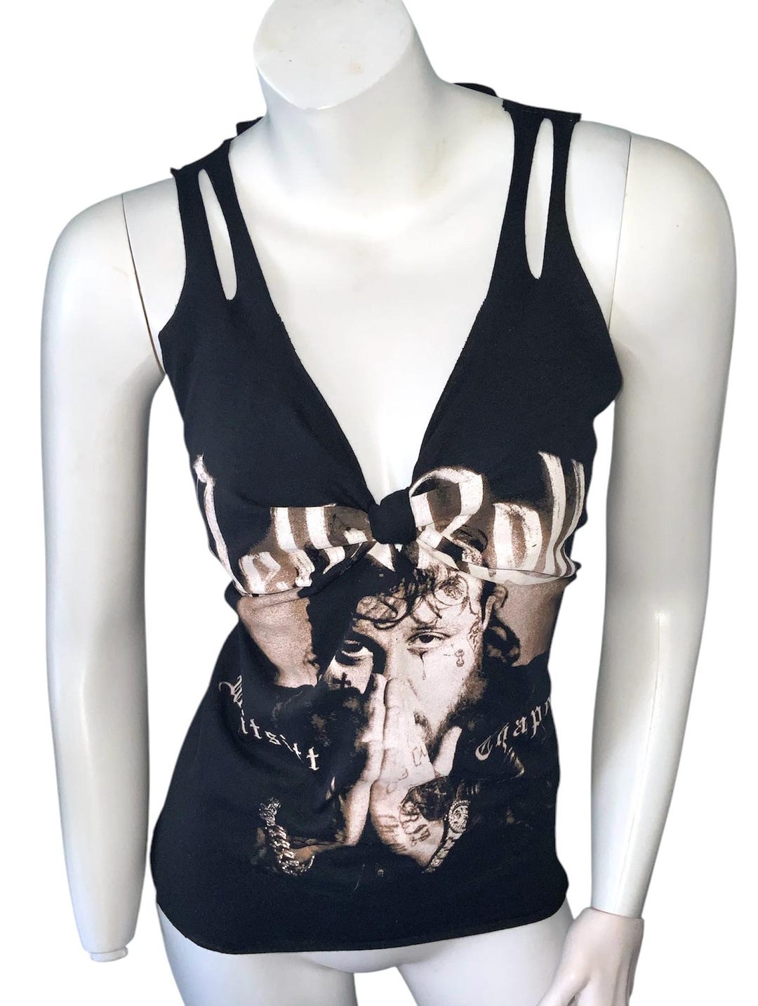 JELLY ROLL Custom Made to Order Cut T-shirt Top Cut up Distressed Cold ...