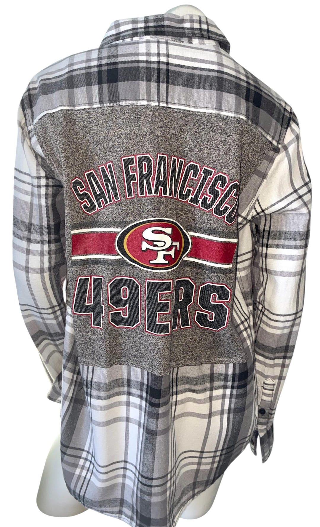 49ers FLANNEL Long Sleeve Football Shirt - Etsy