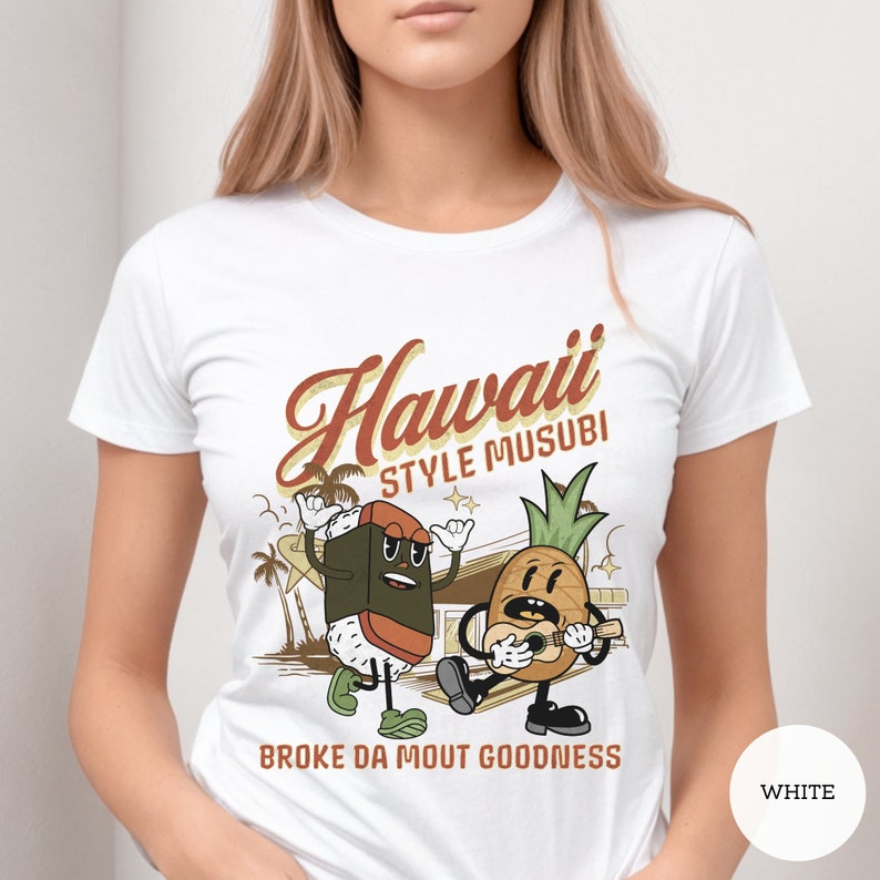 Spam Musubi Shirt, Retro Hawaiian Shirt, Retro Hawaii Print, Pineapple ...