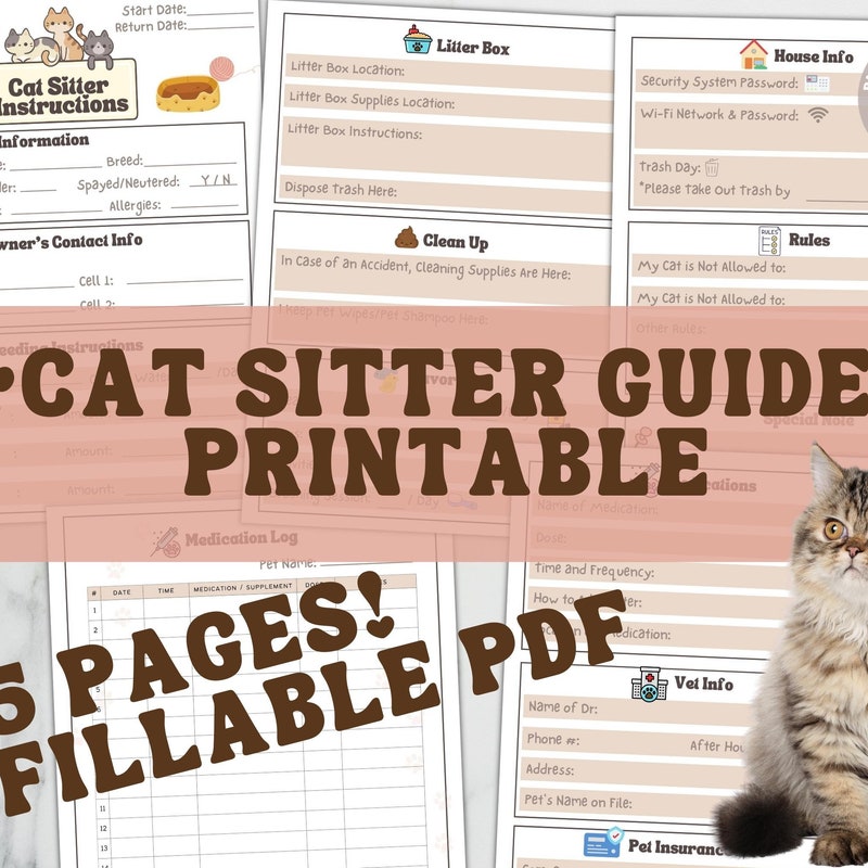 Pet Sitting Form - Etsy
