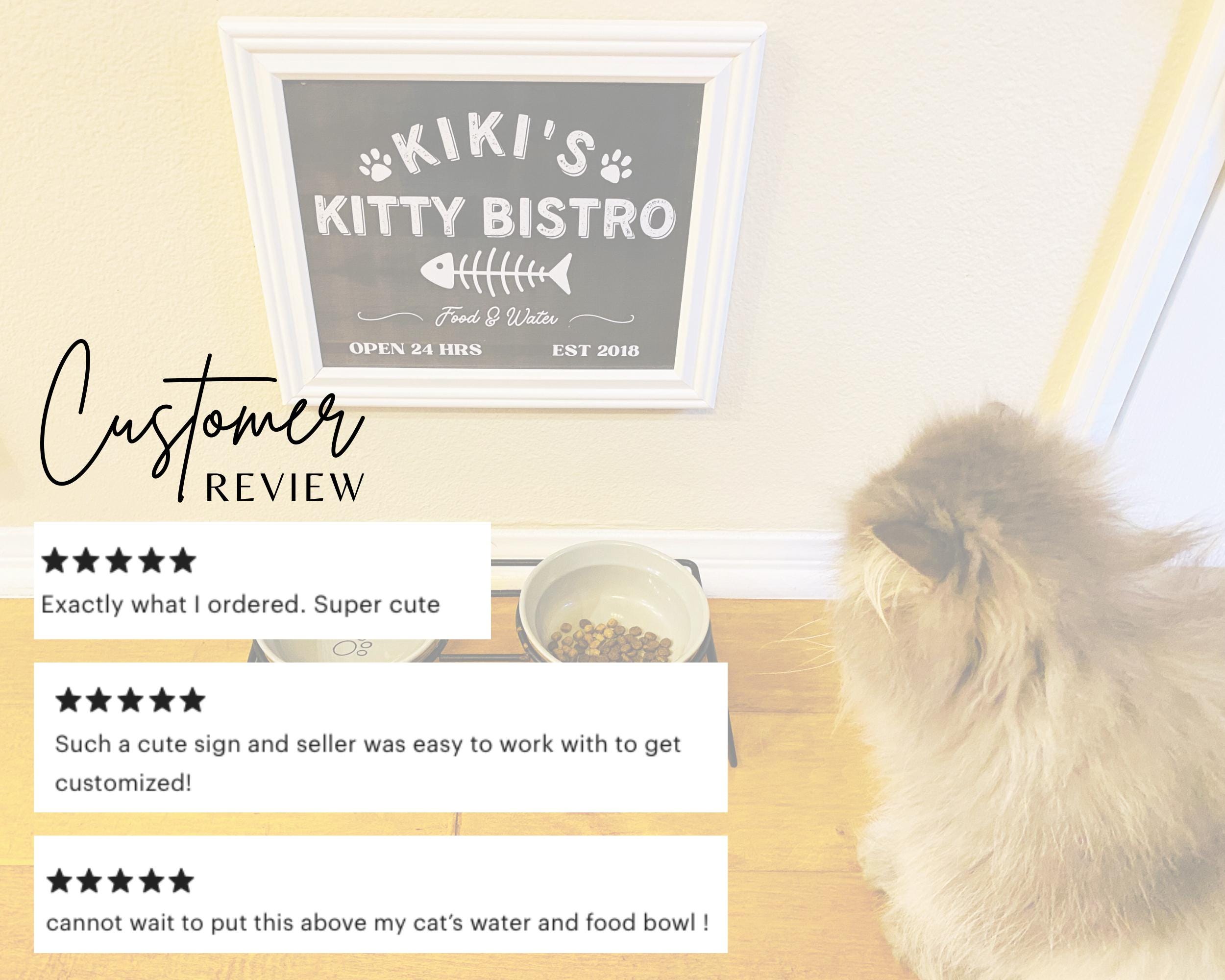 Personalized Cat Food Sign, Cat Custom Art, Custom Sign for Cat Food ...