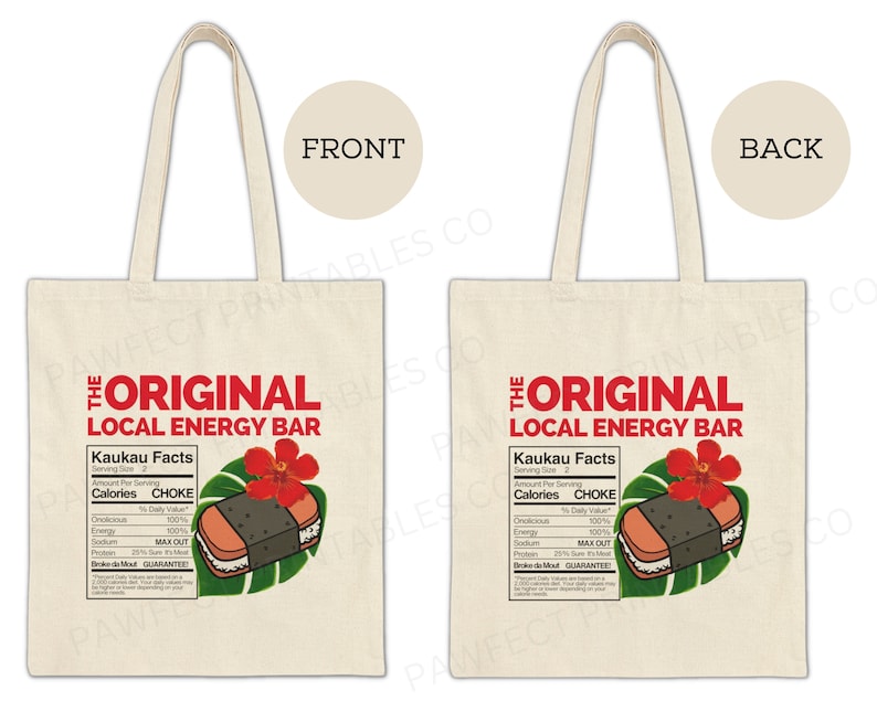 Dual Sided Design Spam Musubi Tote Bag - Etsy