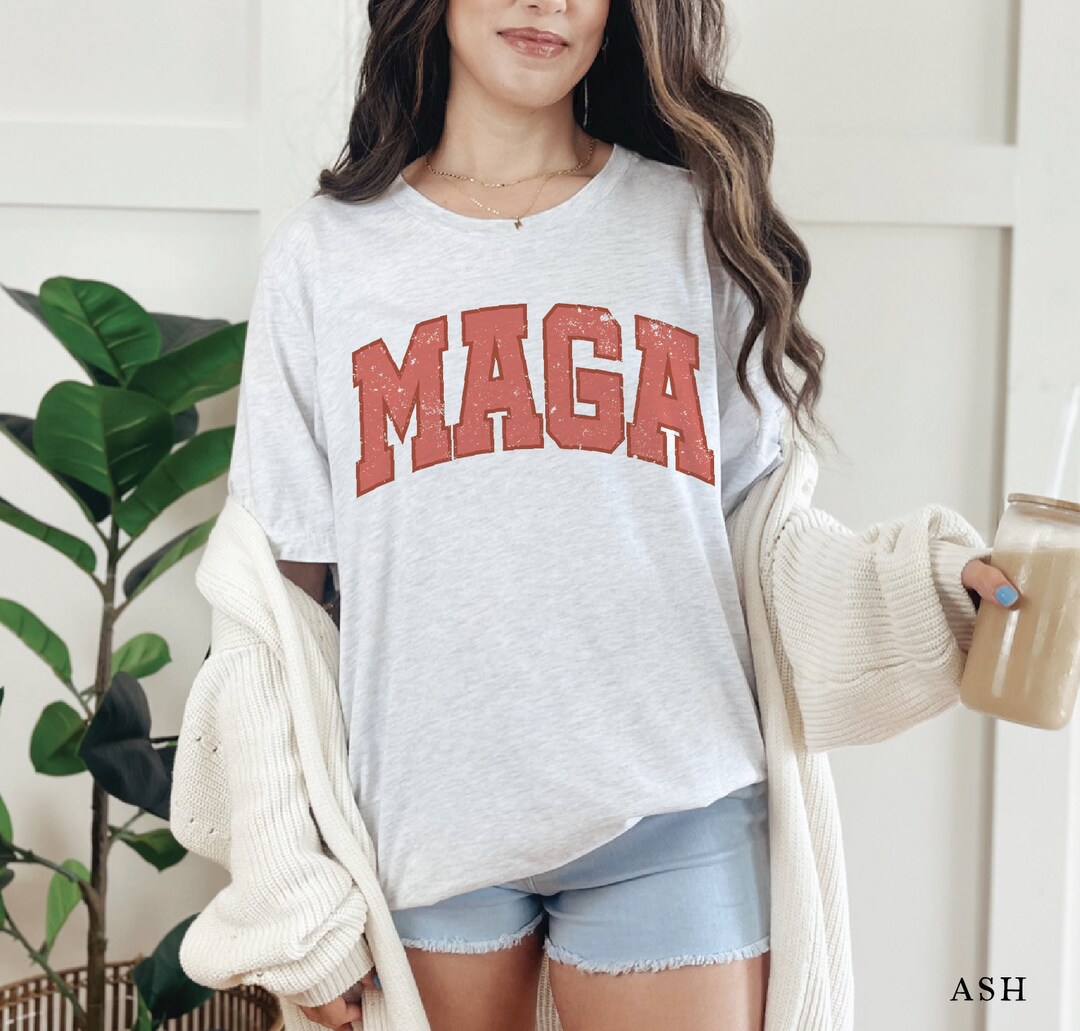 MAGA Varsity Style T-shirt, Make America Great Tee for Women ...