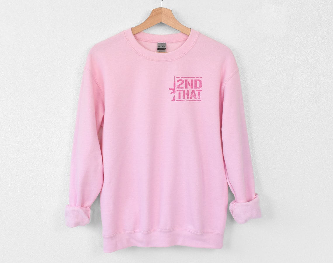 Second Amendment Sweatshirt for Women Pink Firearm Back - Etsy