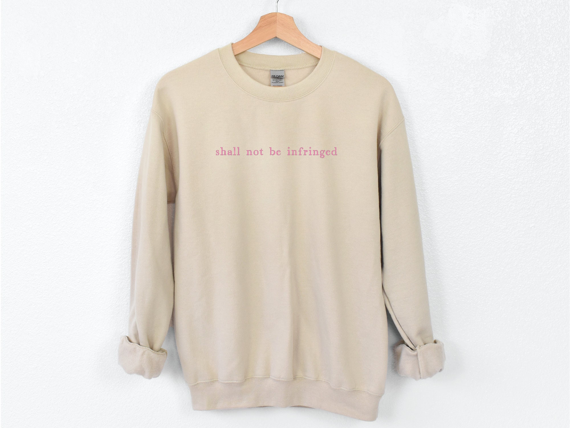 Pink American Flag Rifle Sweatshirt, Second Amendment Sweater for Women ...