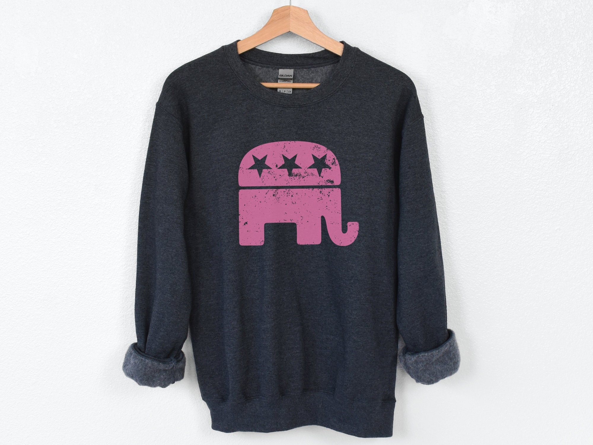 Pink Republican Sweatshirt Cute GOP Elephant Sweater - Etsy