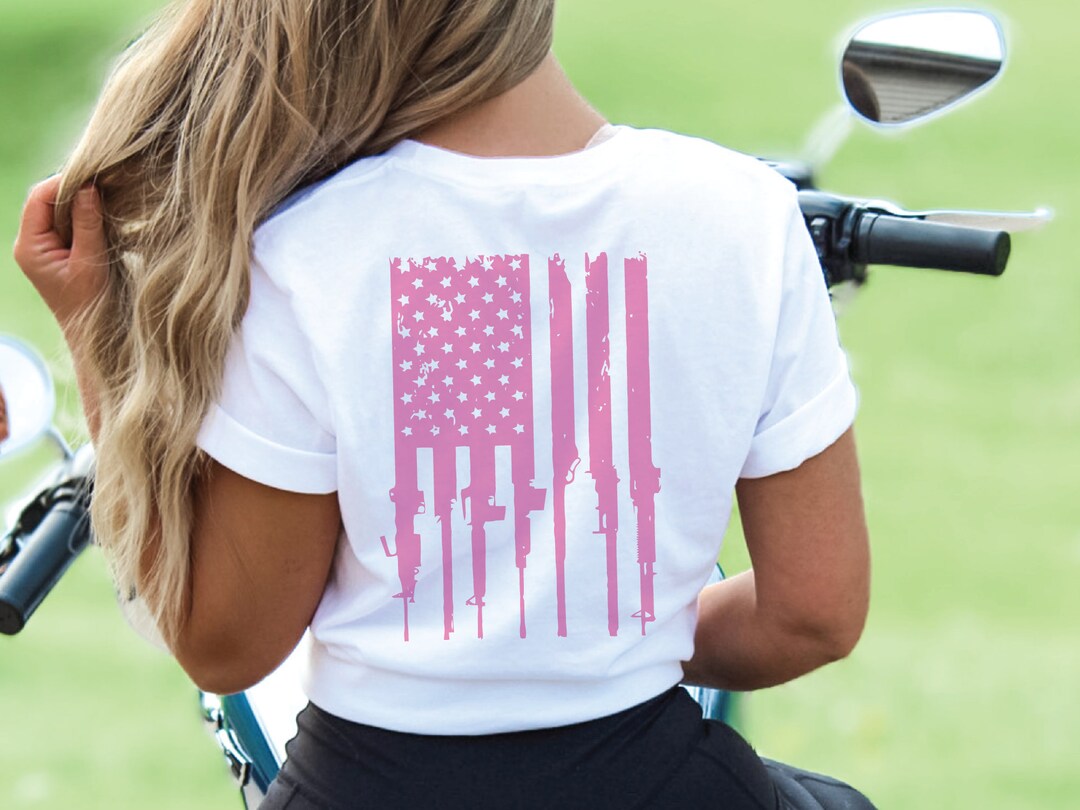 Second Amendment Shirt for Women, Pink Rifle T-shirt, Christmas Gift ...