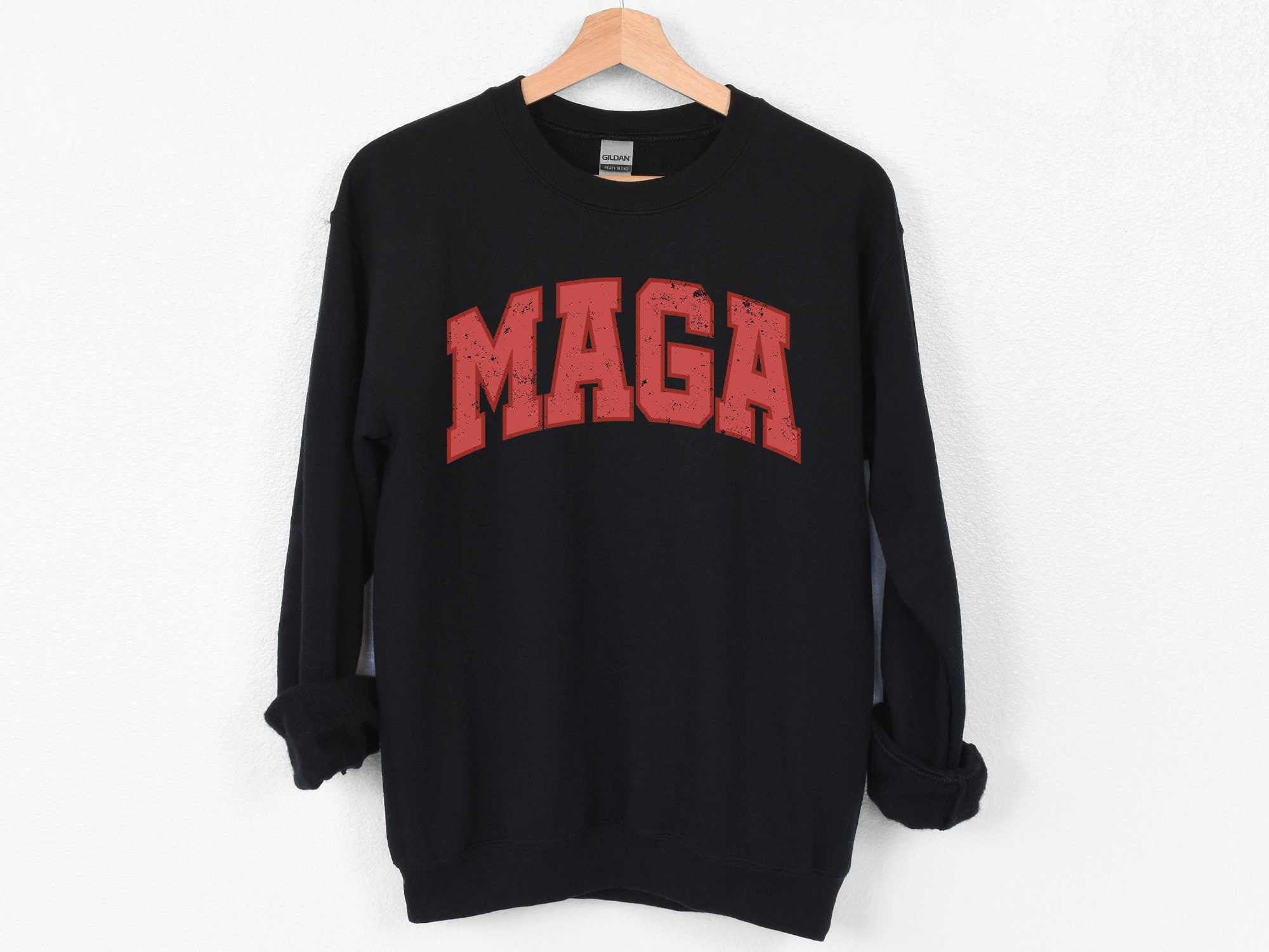 MAGA Varsity Sweatshirt, Make America Great Sweater for Women ...