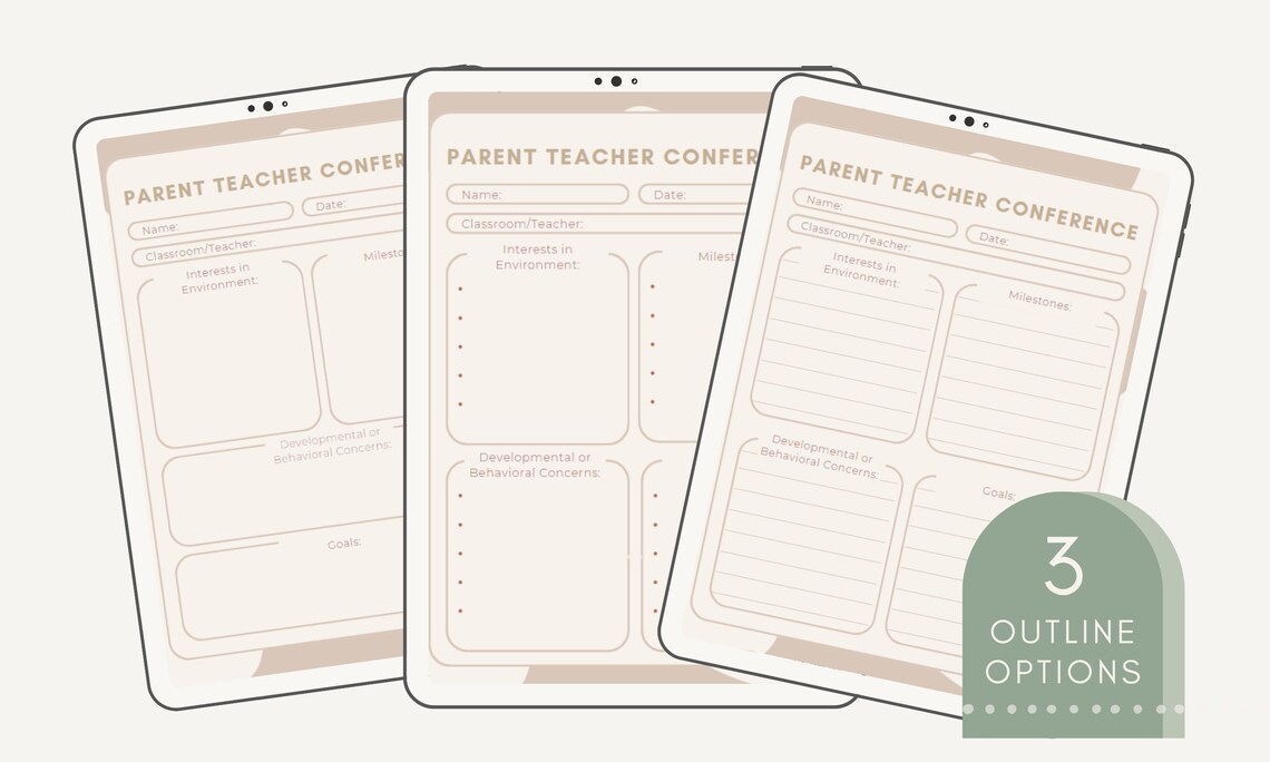 Parent Teacher Conference Outline - Etsy