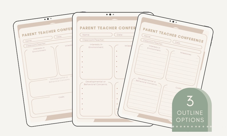 Parent Teacher Conference Outline - Etsy