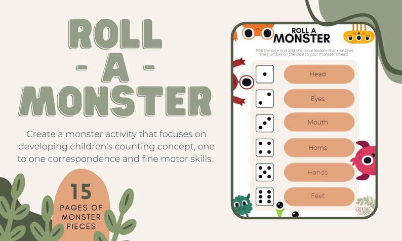 Math Monster Game - Etsy