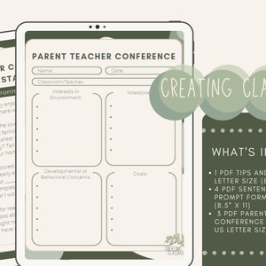 Parent Teacher Conference Outline - Etsy