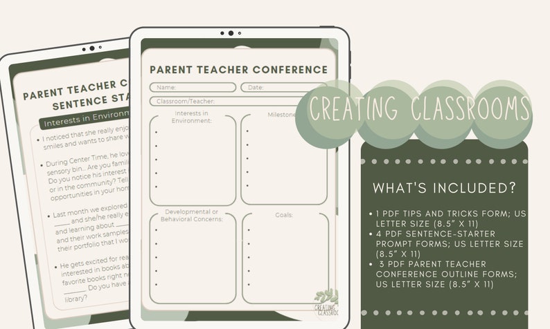 Parent Teacher Conference Outline - Etsy