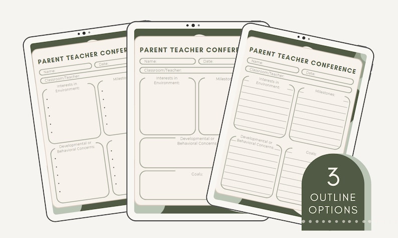 Parent Teacher Conference Outline - Etsy