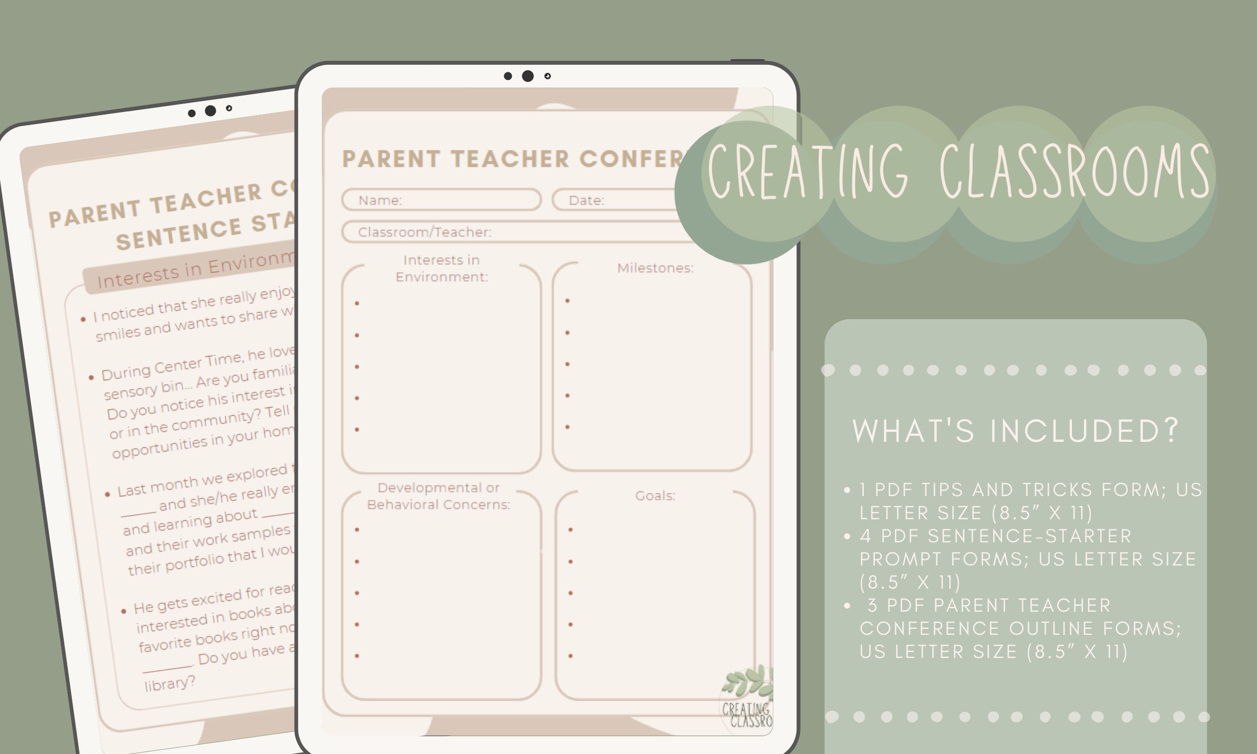 Parent Teacher Conference Outline - Etsy