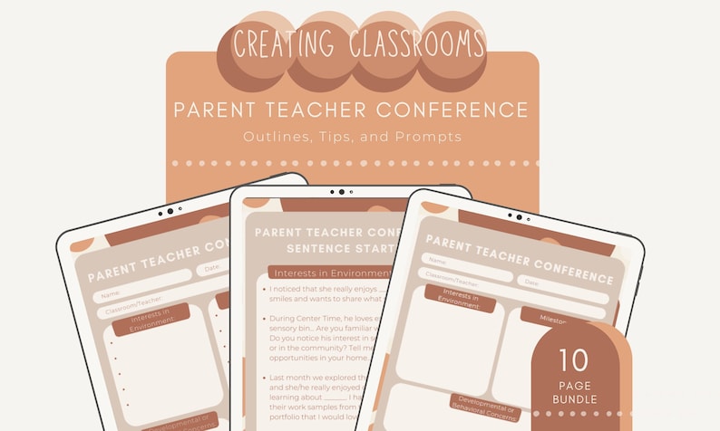 Parent Teacher Conference Outline - Etsy