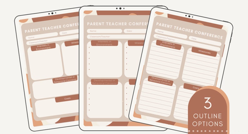 Parent Teacher Conference Outline - Etsy