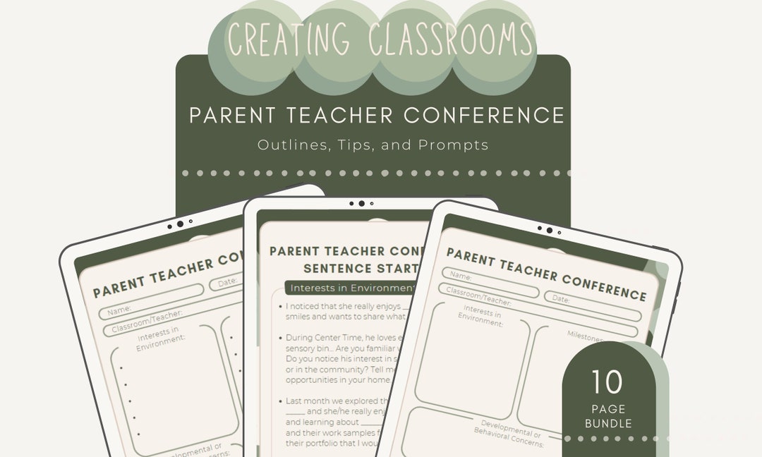 Parent Teacher Conference Outline - Etsy